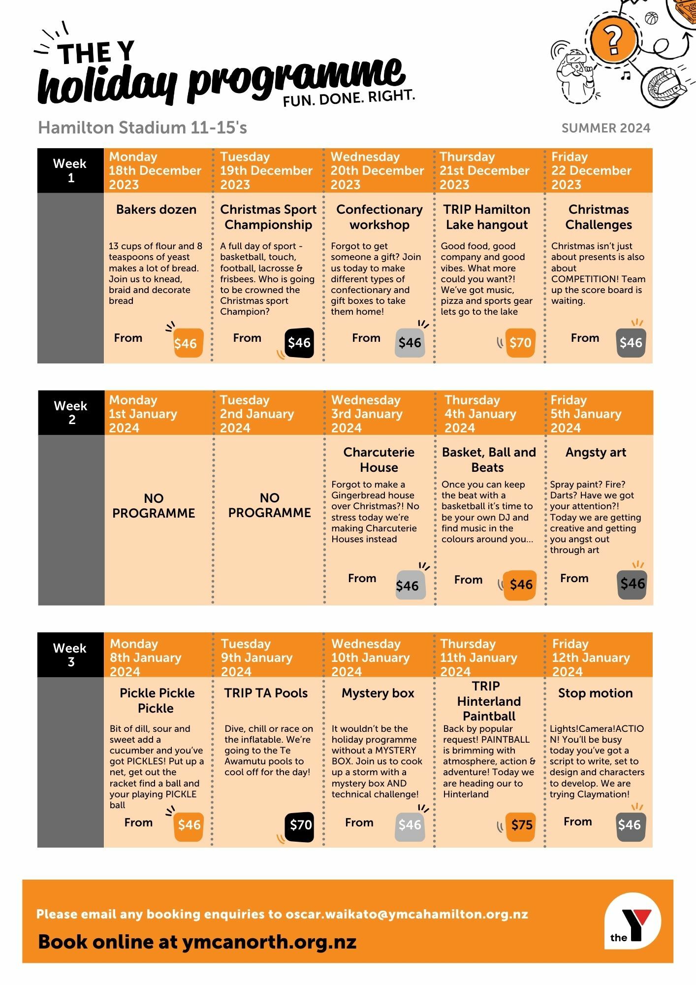 Holiday Programmes - YMCA North