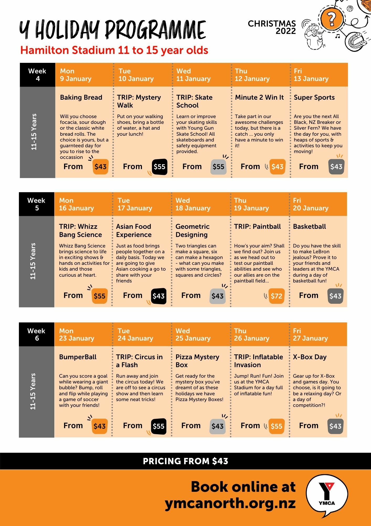 Holiday Programmes - YMCA North