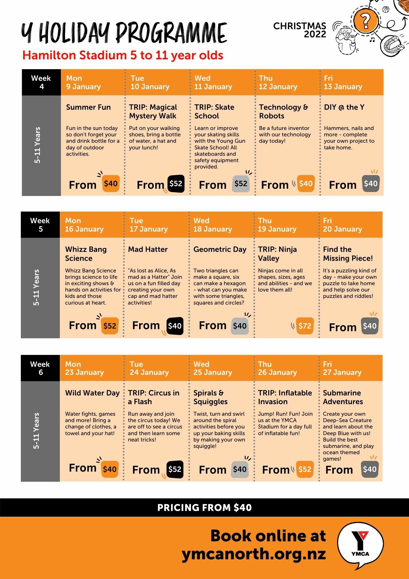 Holiday Programmes - YMCA North