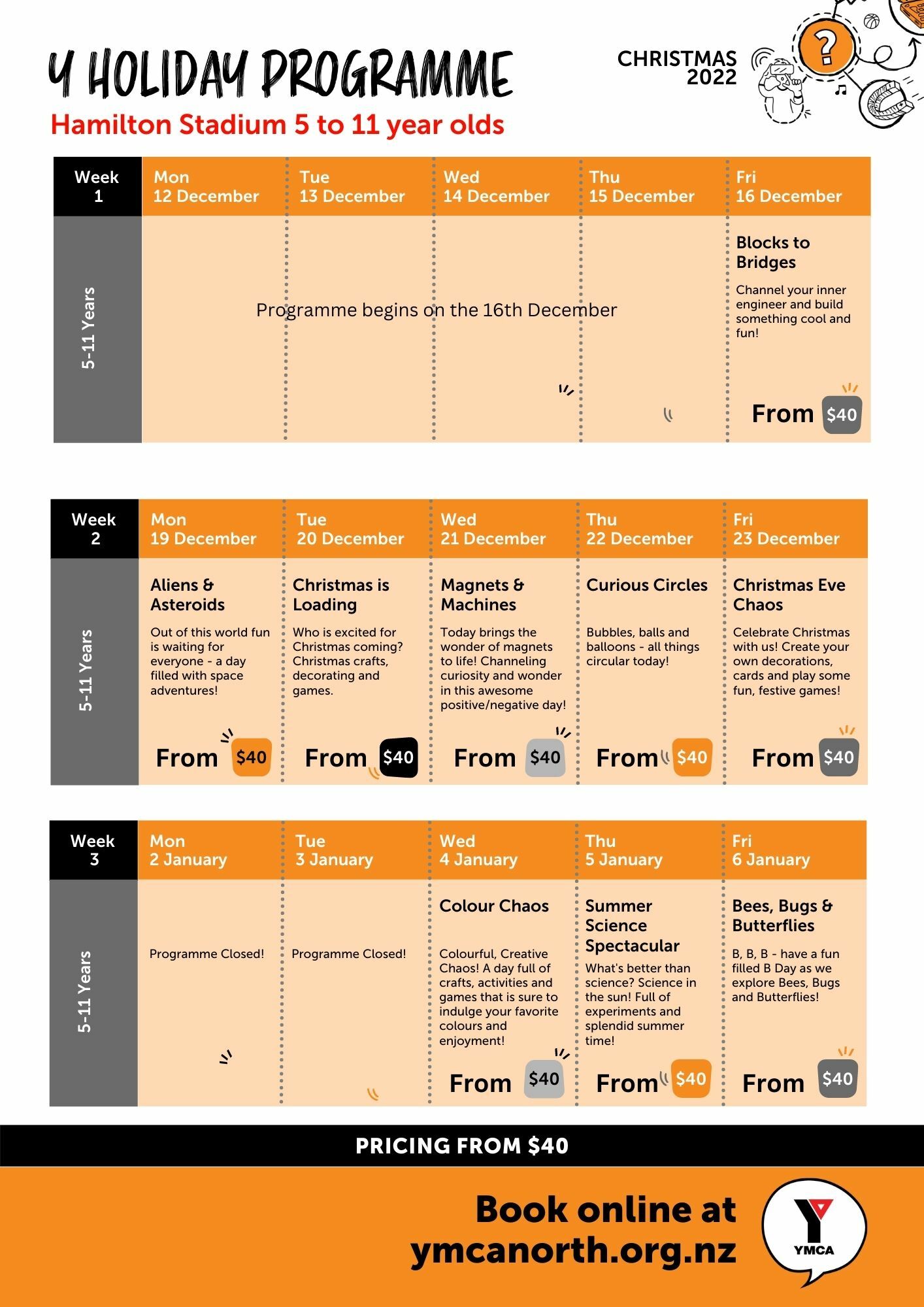 Holiday Programmes - YMCA North