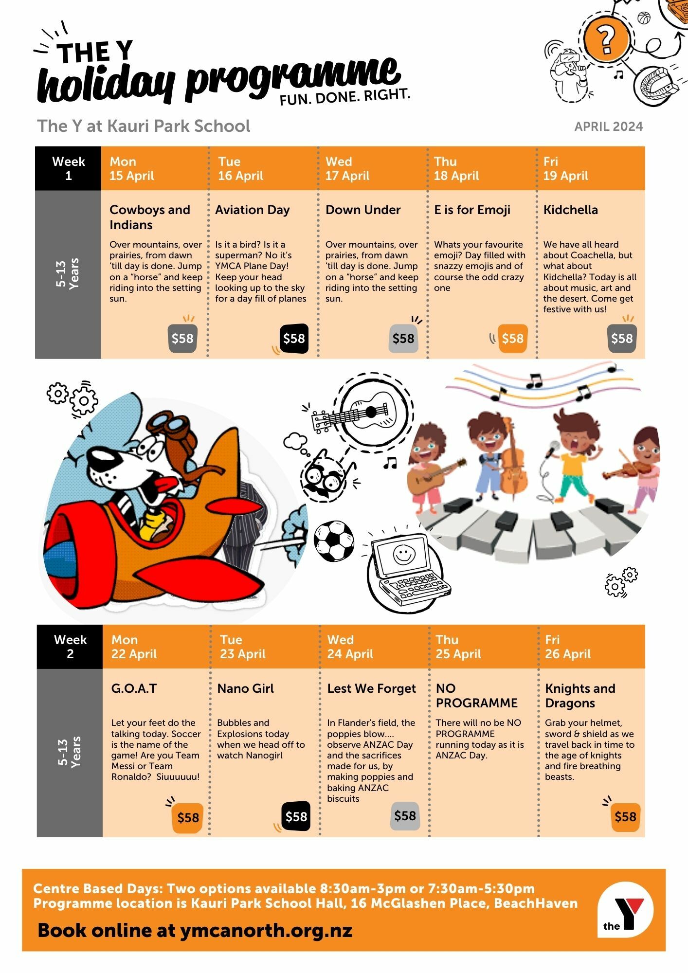 Y Holiday Programmes - Kauri Park School - YMCA North