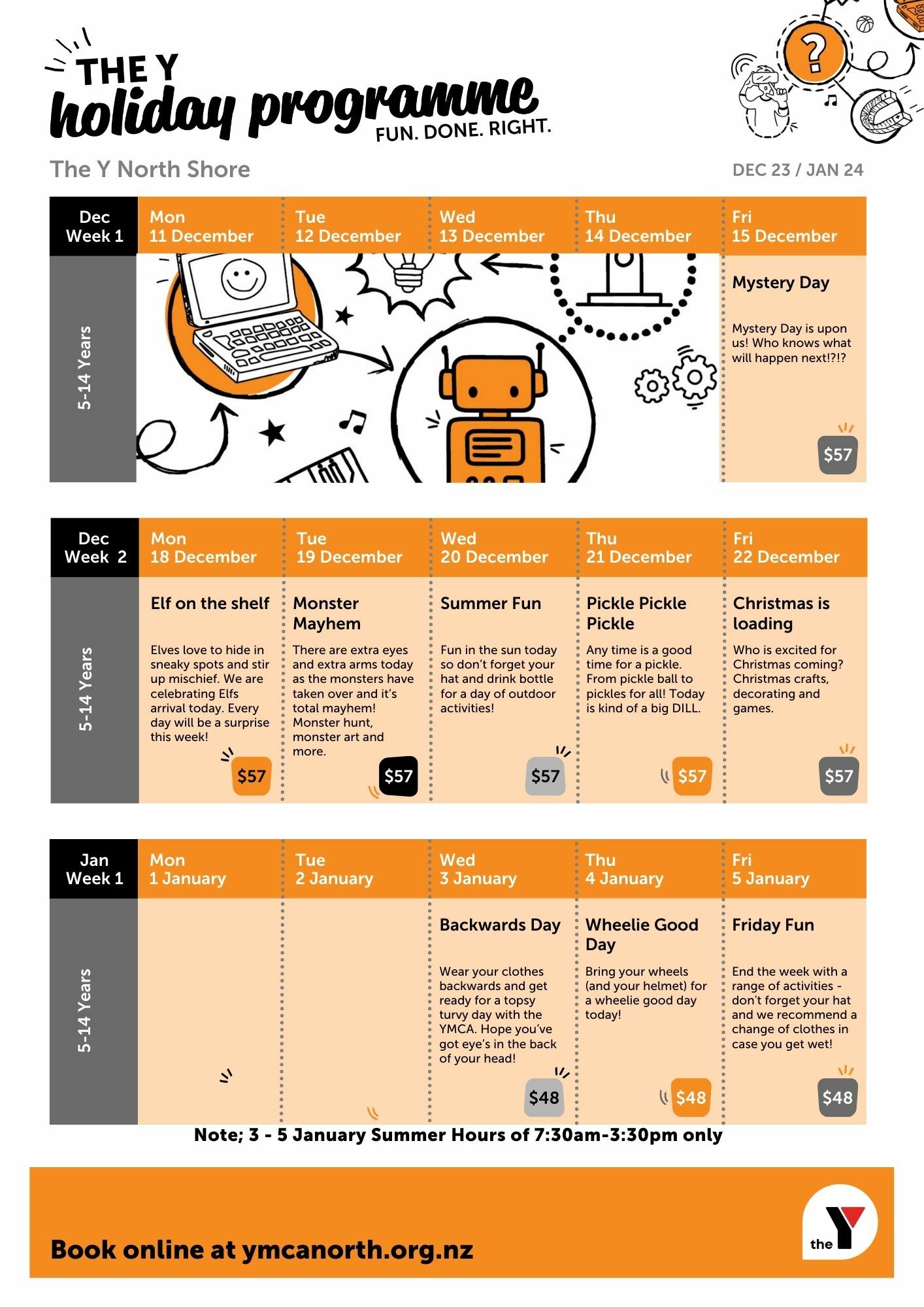 Y Holiday Programmes - The Y North Shore - YMCA North